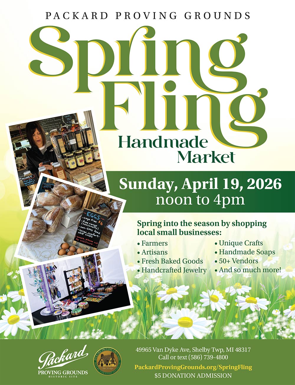 Spring Fling Handmade Market - Packard Proving Grounds Historic Site ...